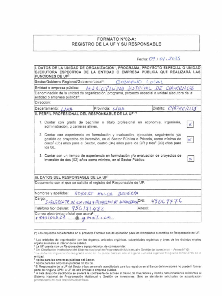 FORMATO 2A Nuevo | PDF