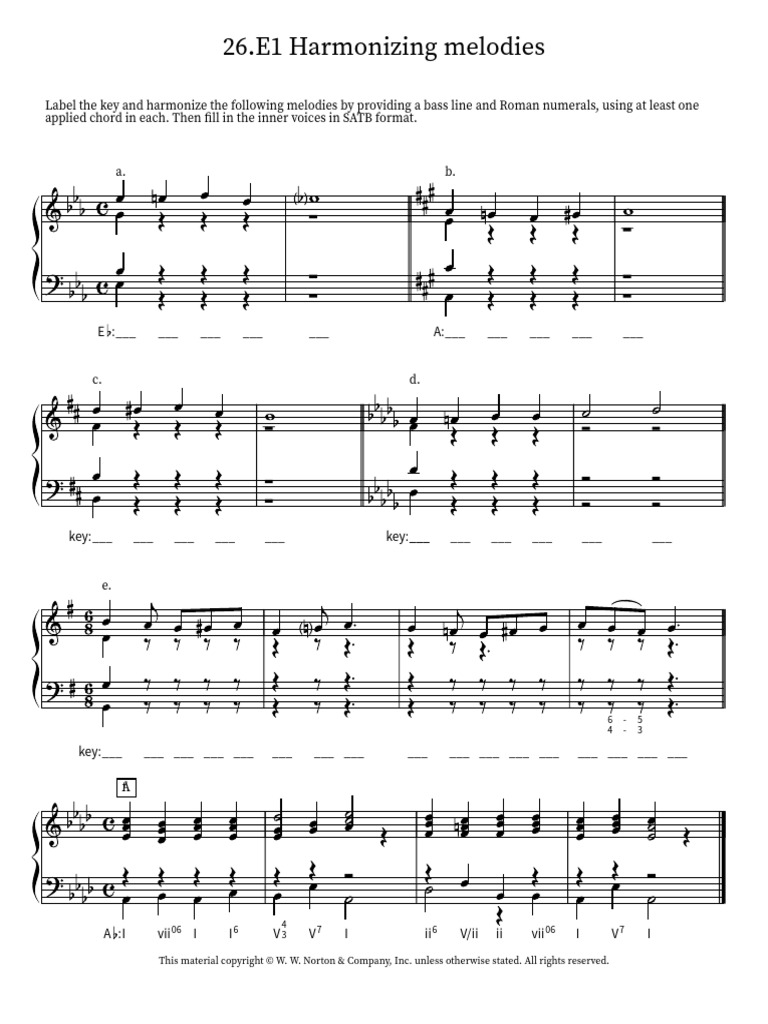 26.E1 Harmonizing Melodies | PDF