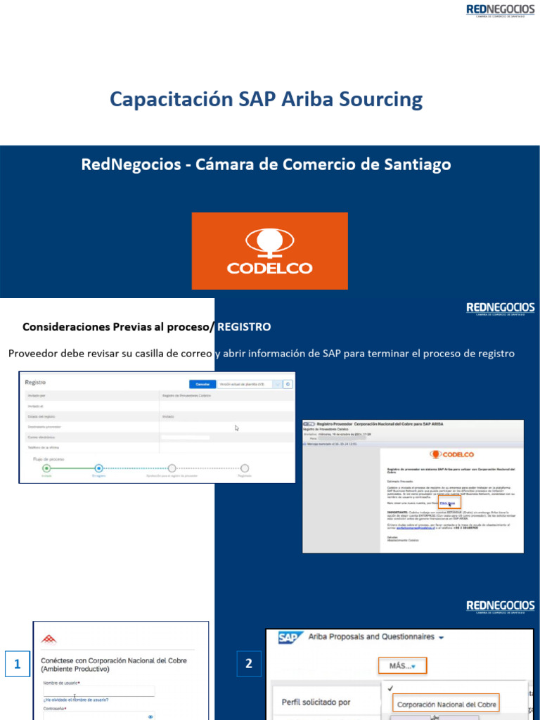 Capacitación SAP Ariba Sourcing - RedNegociosCCS | PDF | Contraseña | Informática