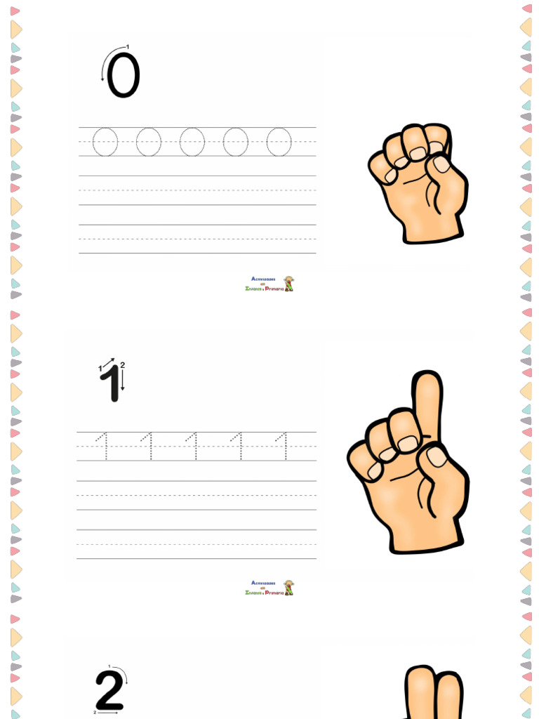 Fichas Trazo Numeros | PDF