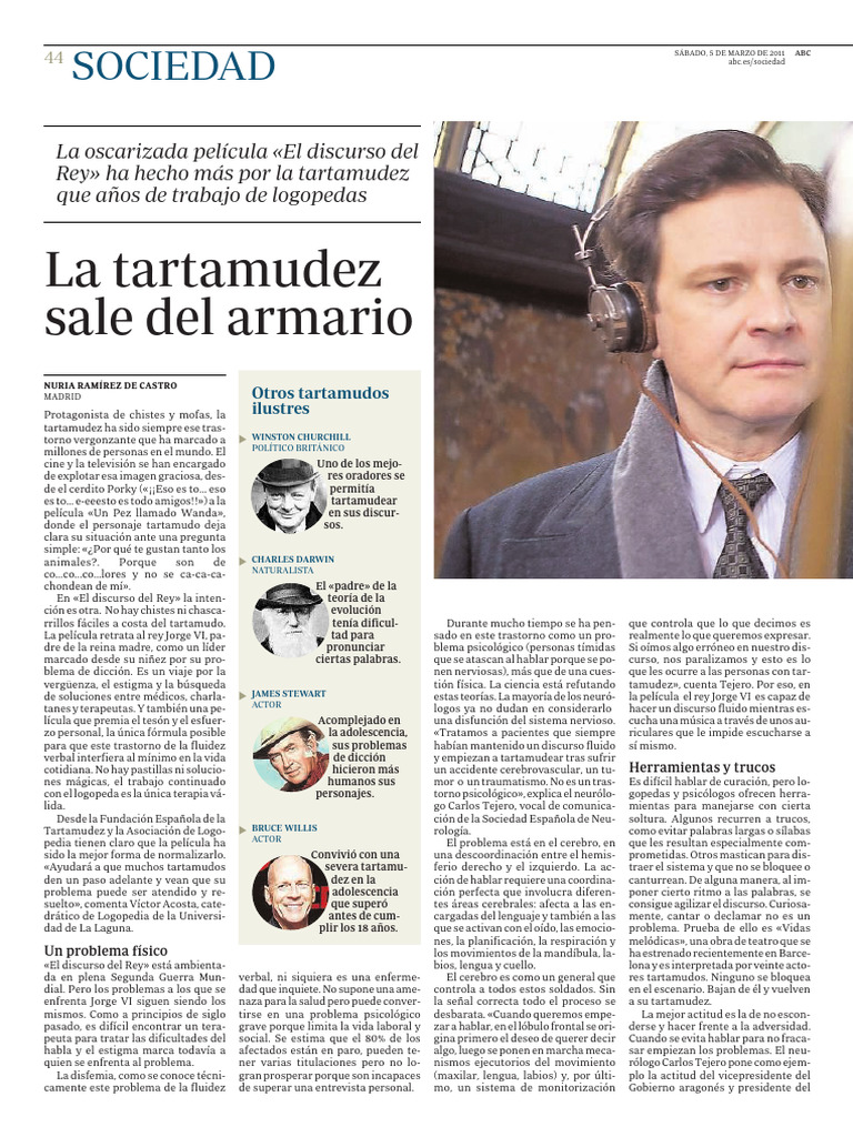 Tartamudez Recorte Periodico Armario | PDF | Tartamudeo | Cerebro