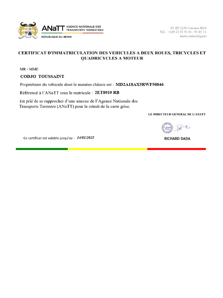 Codjo Toussaint | PDF