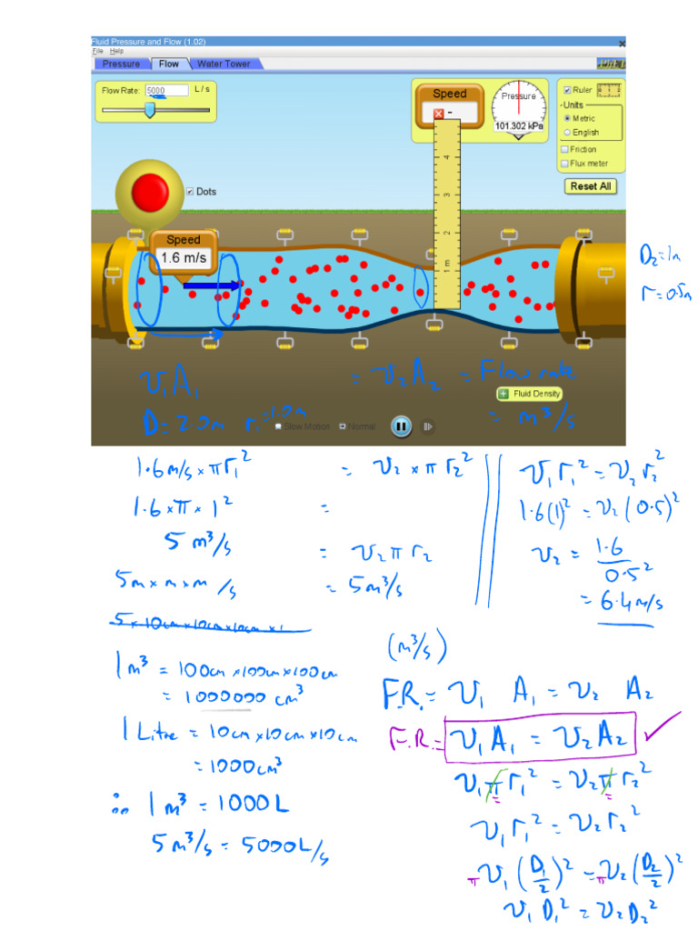 Fluid Pressure and Flow | PDF | Classical Mechanics | Phases Of Matter