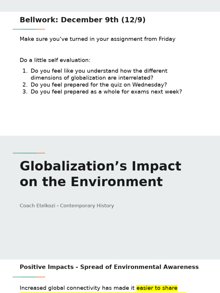 Globalization's Impact On The Environment 12 - 9 | PDF | Climate Change ...