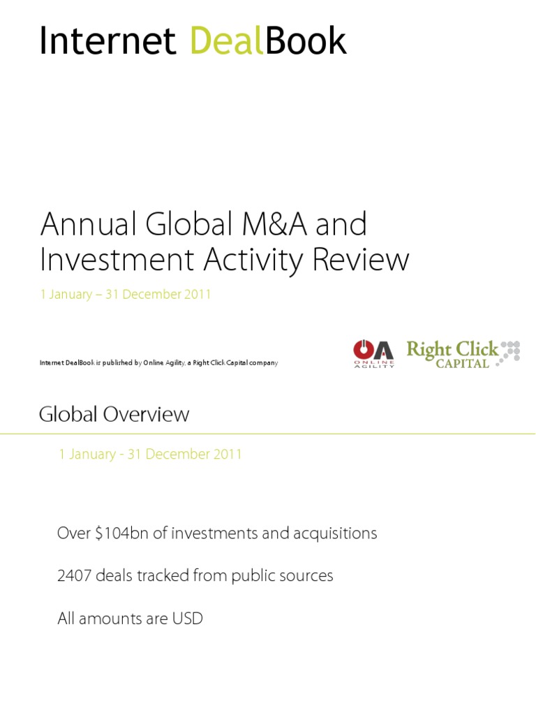 Internet DealBook Annual Report 2011 | PDF | Mergers And Acquisitions ...
