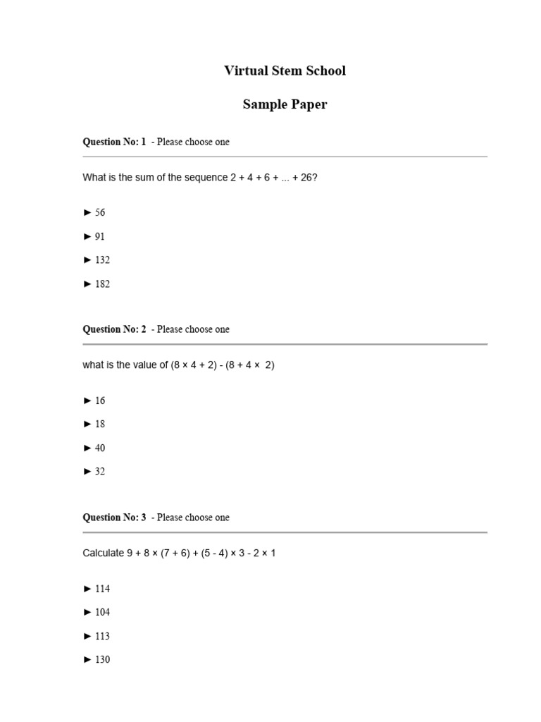 Sample Paper | PDF