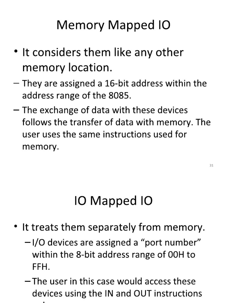 Memory Mapped IO | PDF