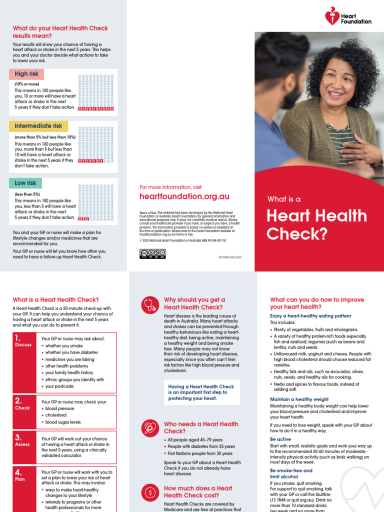 What Is A Heart Health Check Brochure | PDF | Cardiovascular Diseases ...