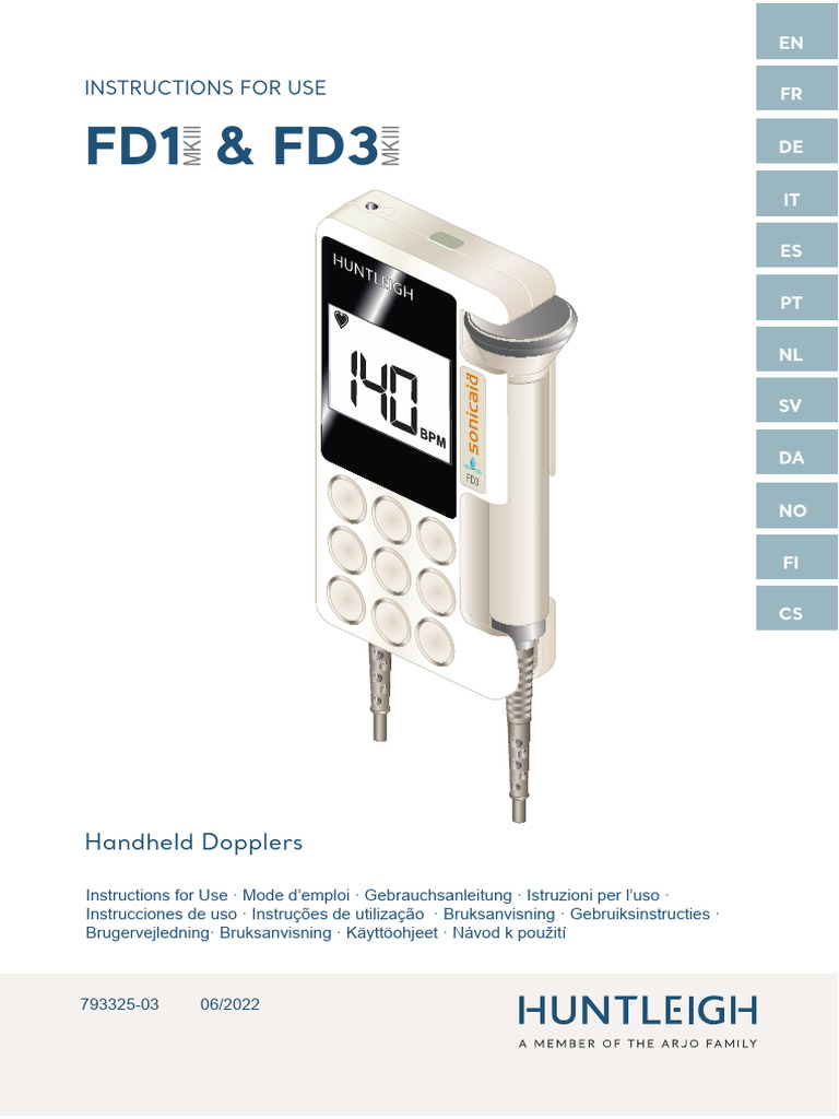 Handheld Doppler FD1/FD3 User Guide | PDF | Electromagnetic ...