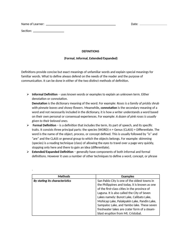 TRUCILLA-JHEDALEA-ANA-M.-HANDOUTS. | PDF | Definition | Word
