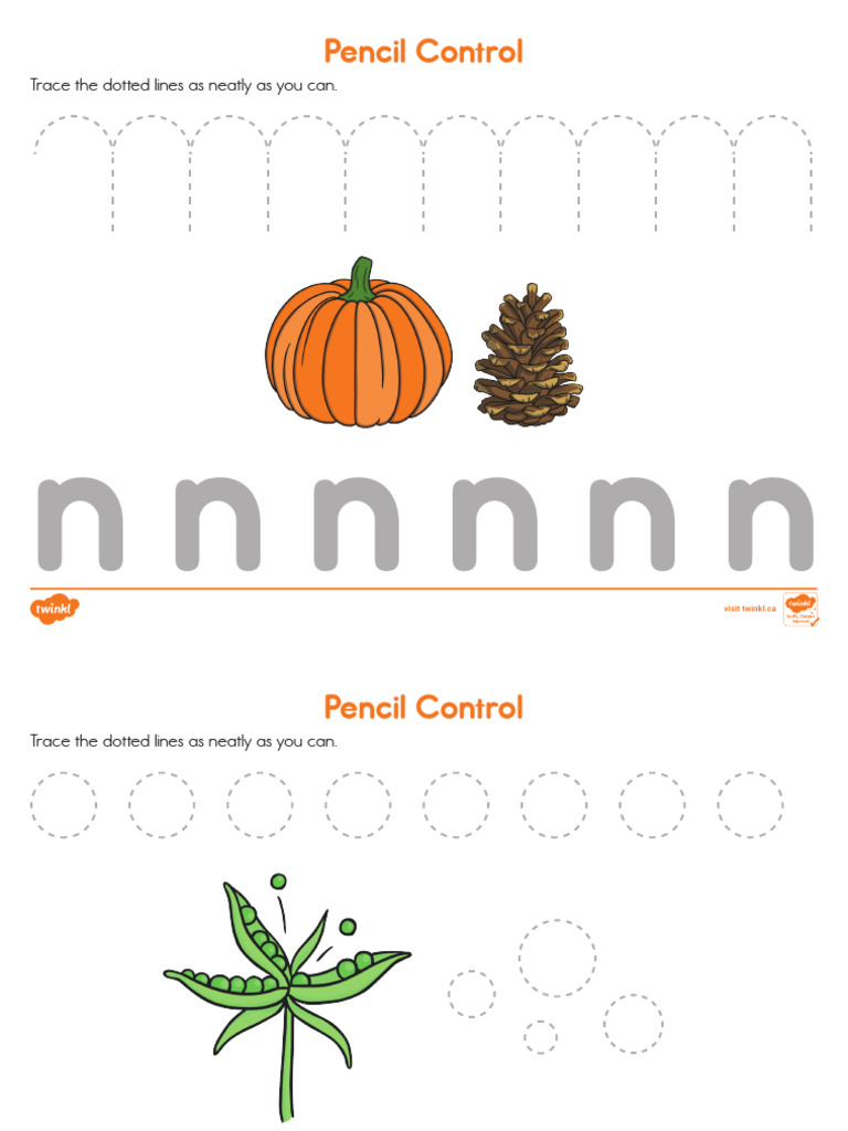 Canadian Thanksgiving Pencil Control | PDF