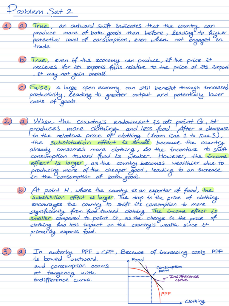 Pset 2 International Trade | PDF | Microeconomics | Economics