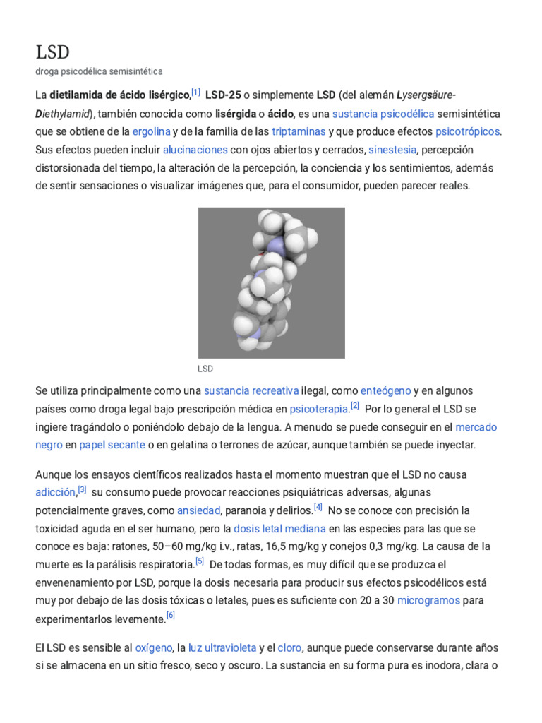 LSD - Wikipedia, la enciclopedia libre1 | PDF