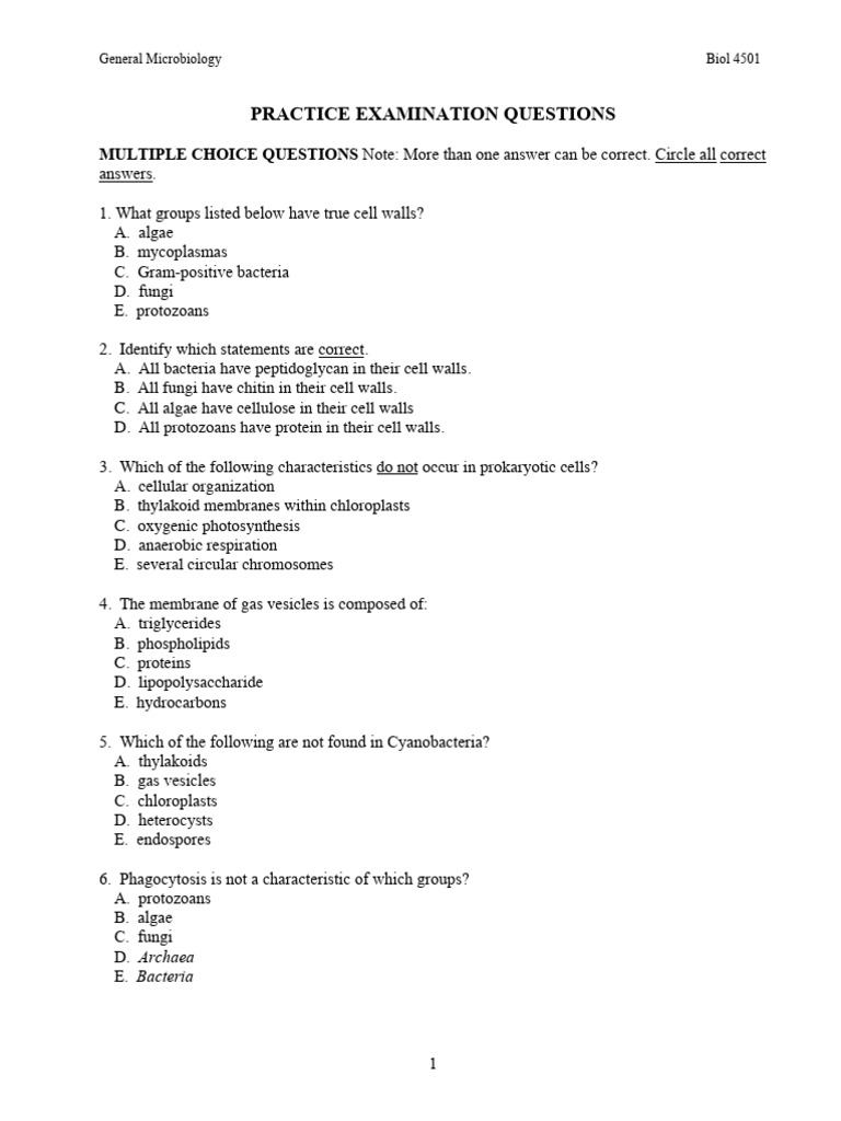 FMGE Model Paper | PDF | Bacteria | Cell (Biology)