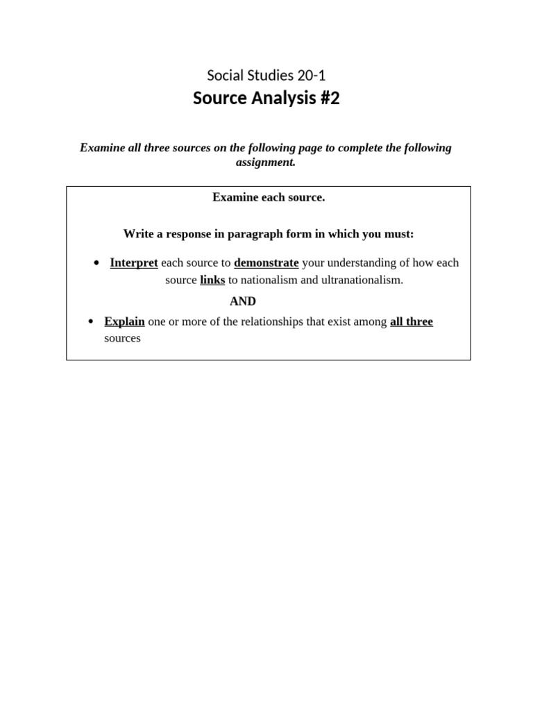RI2 Source Analysis 2023 | PDF | Nationalism | Psychology