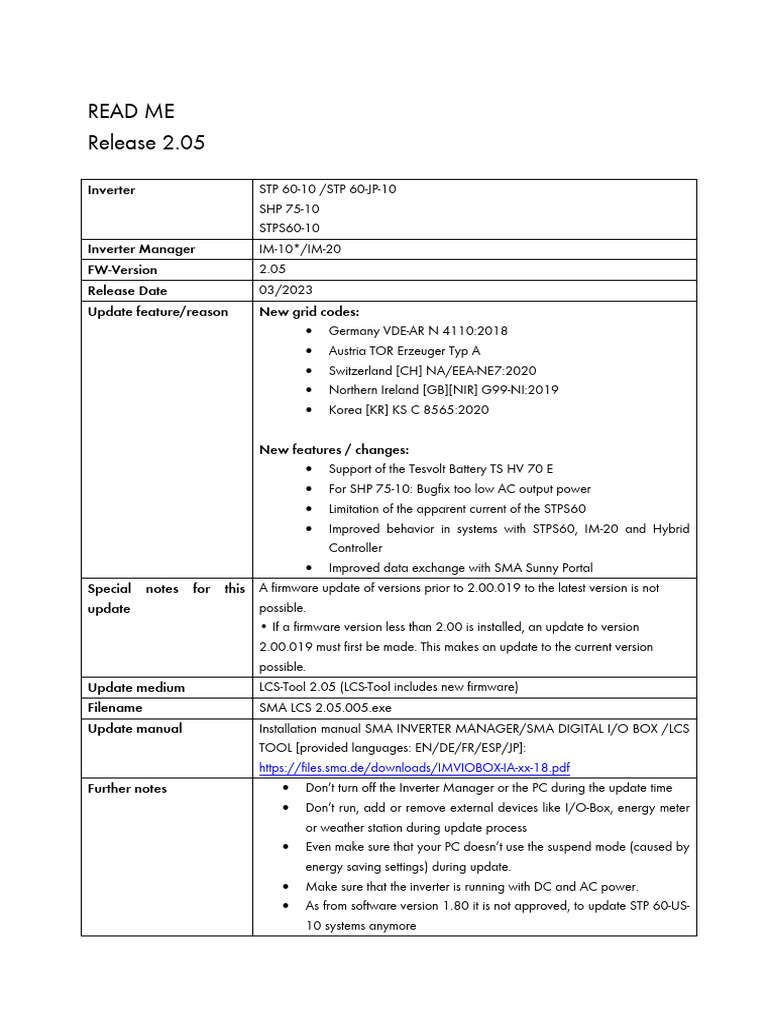 READ-ME - STP60 - STP60-JP - SHP75 - STPS60 - Release 2.05 - EN | PDF | Power Inverter ...