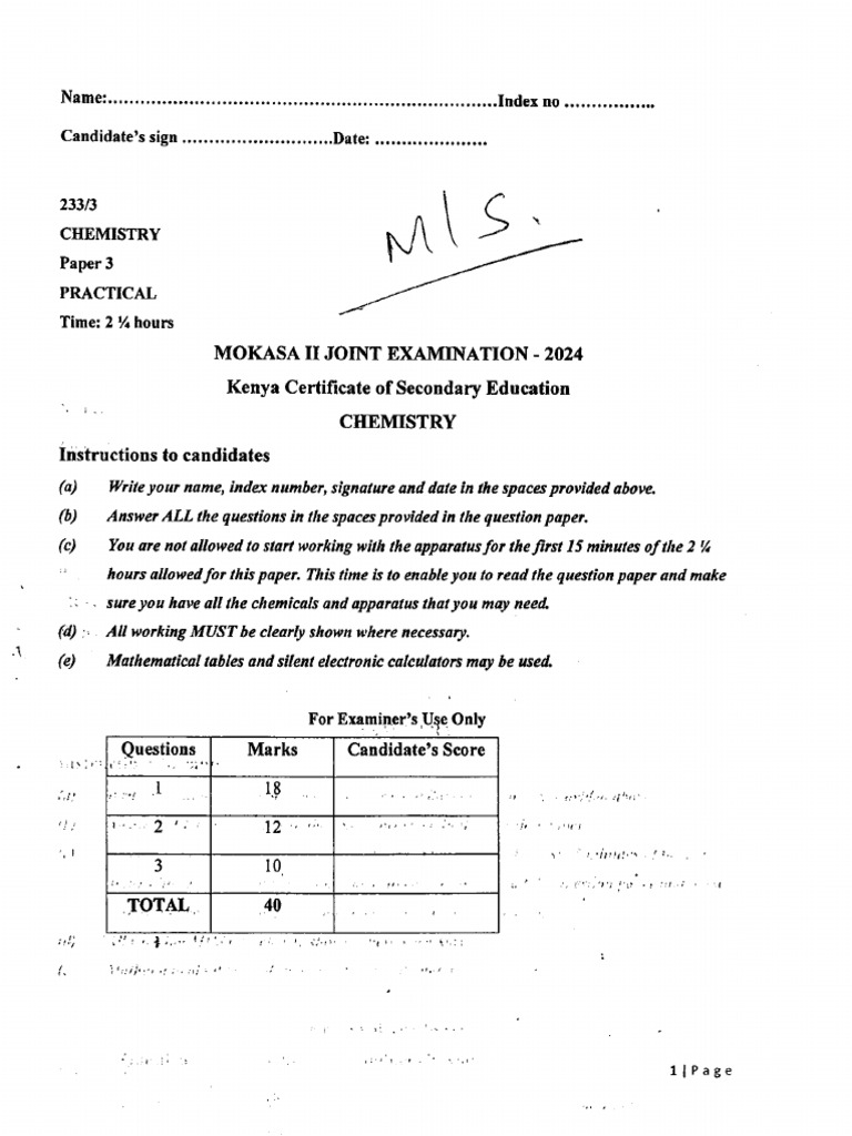 Chem P3 MS | PDF