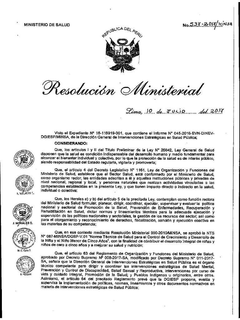 Rm-537-2017-Minsa Cred | PDF