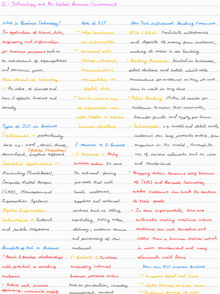 Crash Course - Tech and The Business Environment | PDF