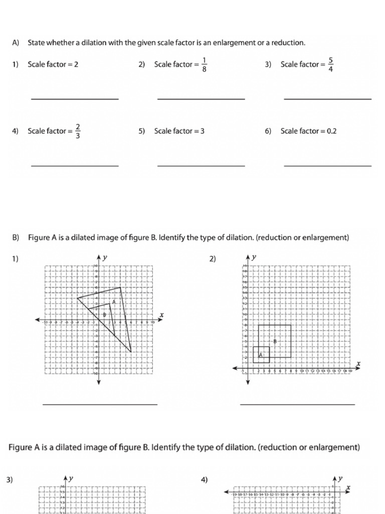 Grade 8 Dilations | PDF