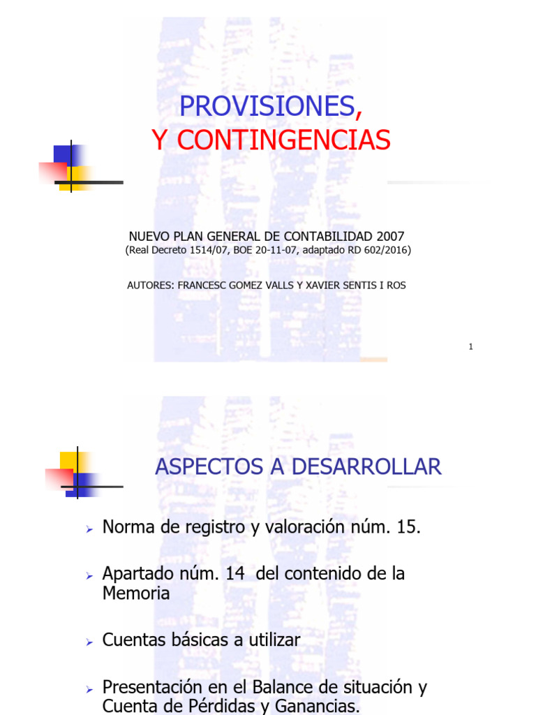Presentacion Provisiones Ampliado Mayo 2017 | PDF | Contabilidad | Business