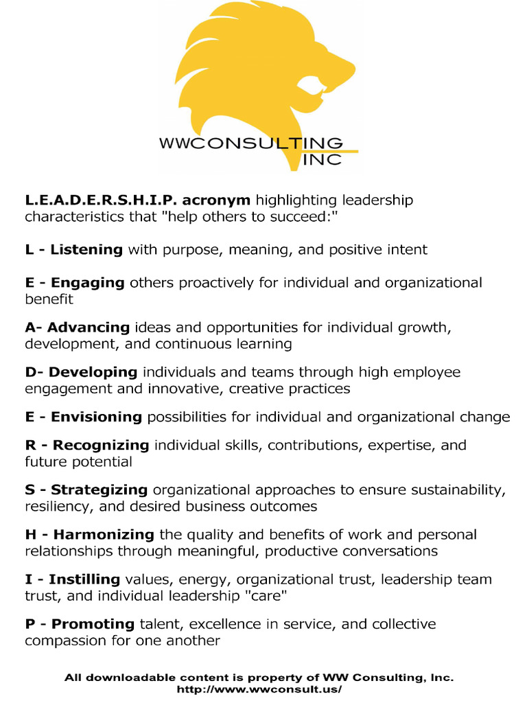 Leadership Acronym | PDF