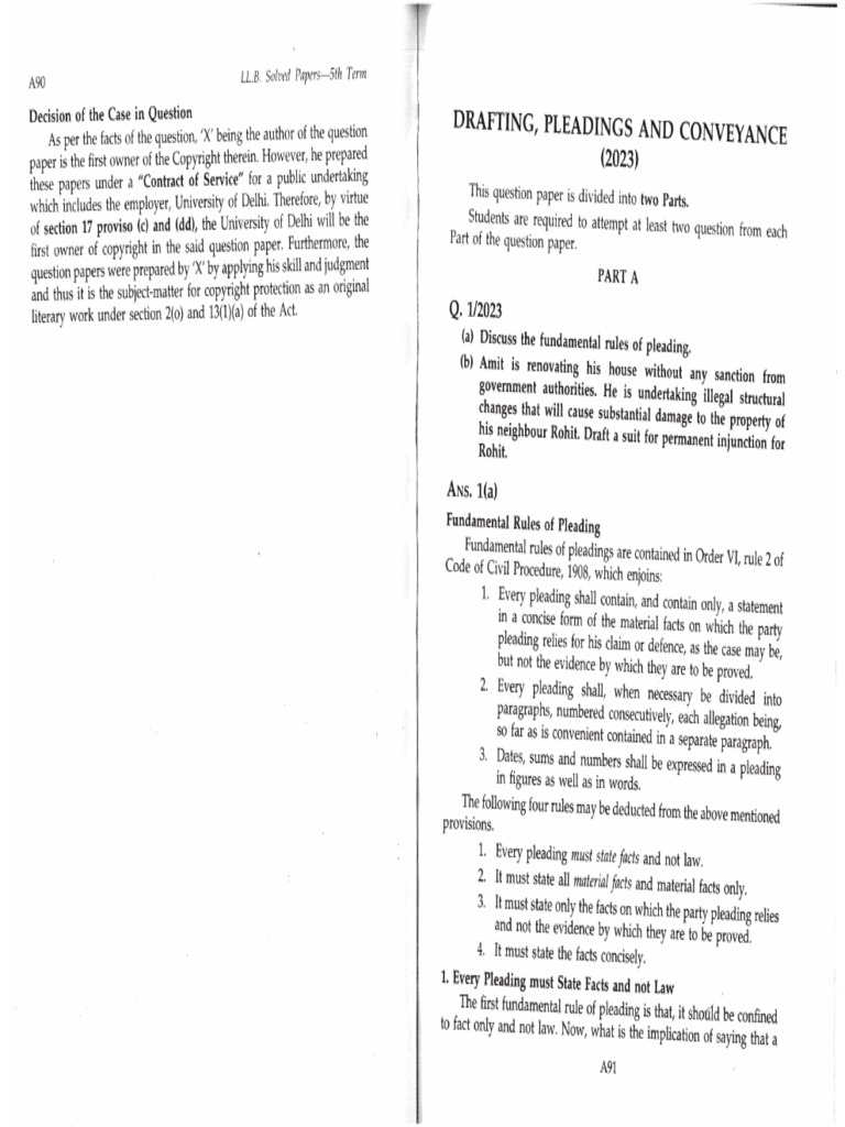 Drafting 2023 Pyq | PDF