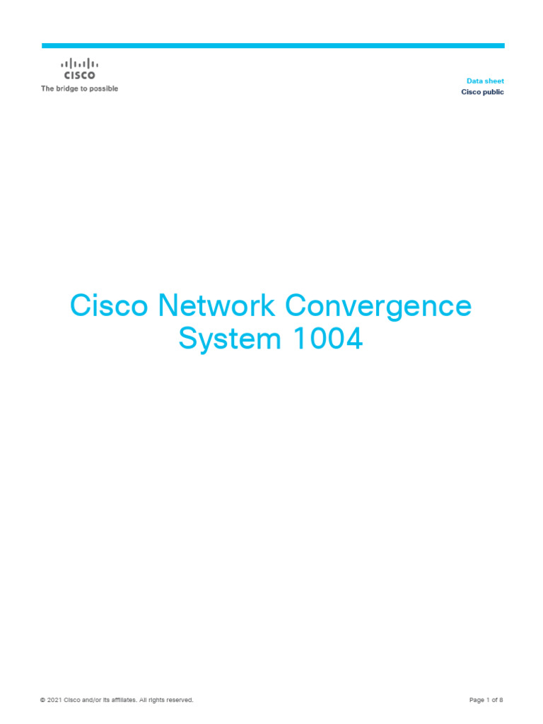 Cisco NCS 1004 Data Sheet | PDF | Power Supply | Corporate Social ...