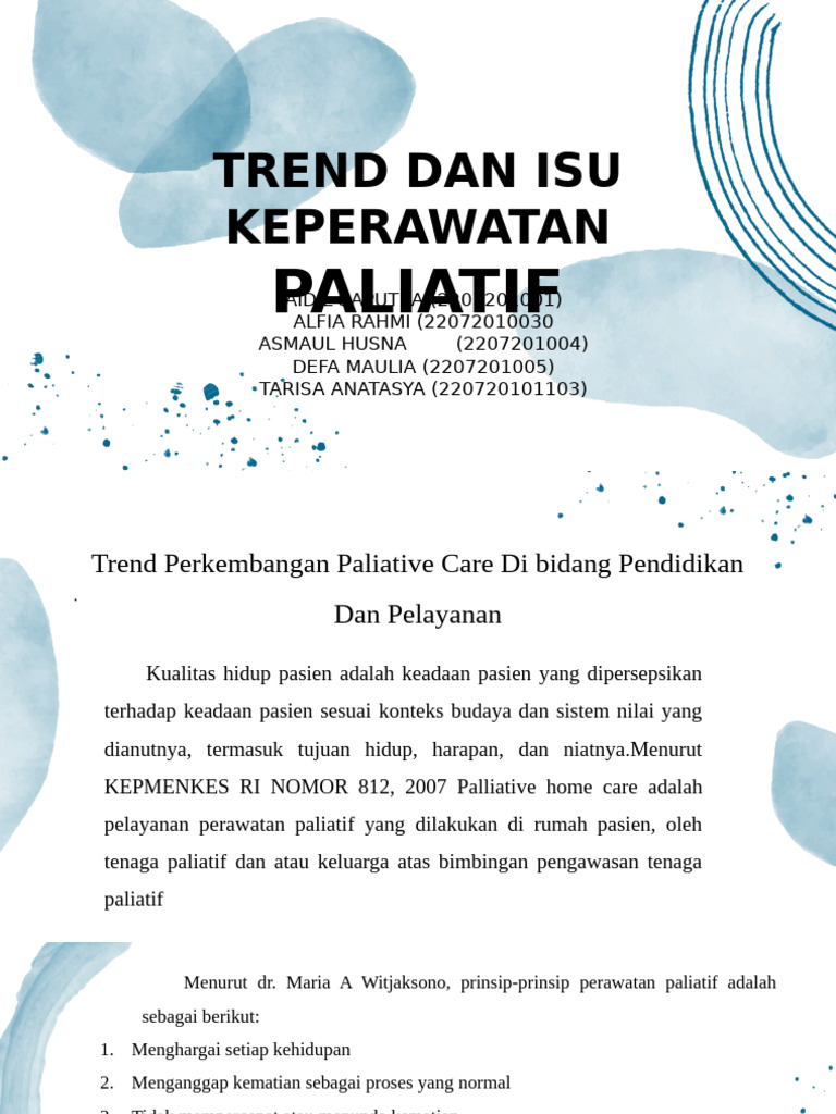 Tren & Isu Keperawatan Paliatif | PDF
