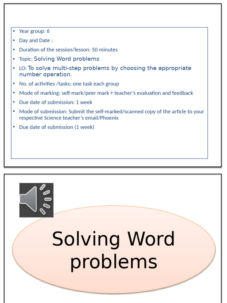 Year 6-Maths - W4 - L3 Solving Problems | PDF