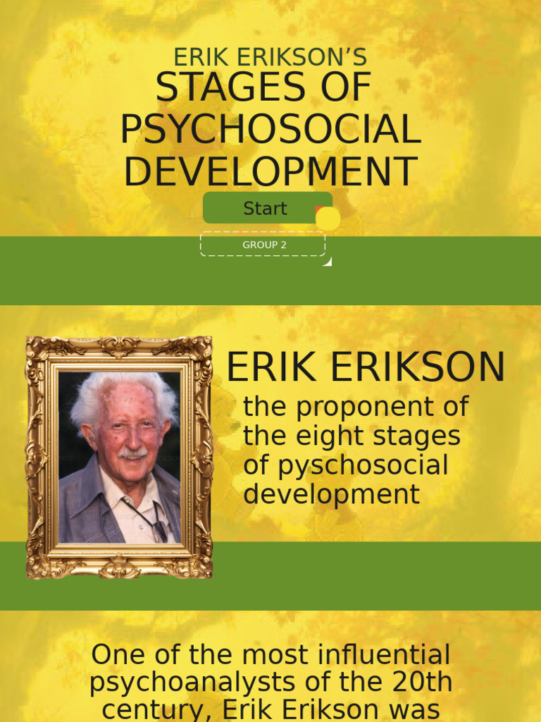 Erik Erikson (G3) | PDF | Psychosocial | Psychology
