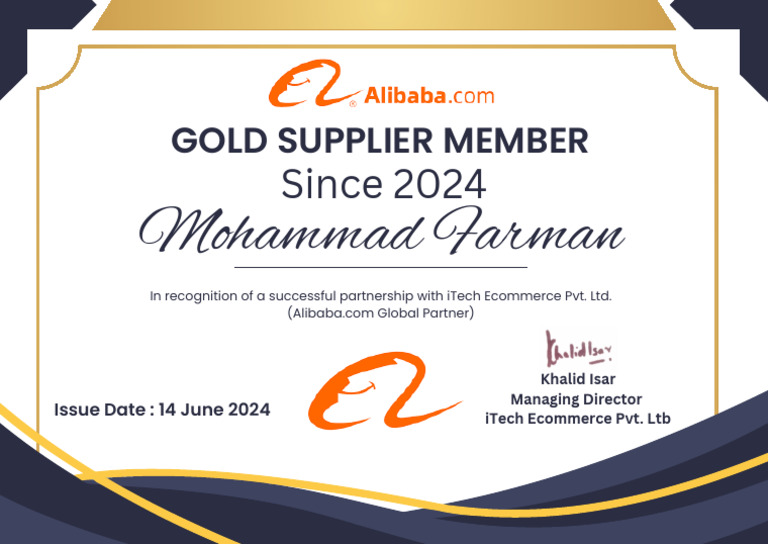 Alibaba Gold Membership Certificate | PDF