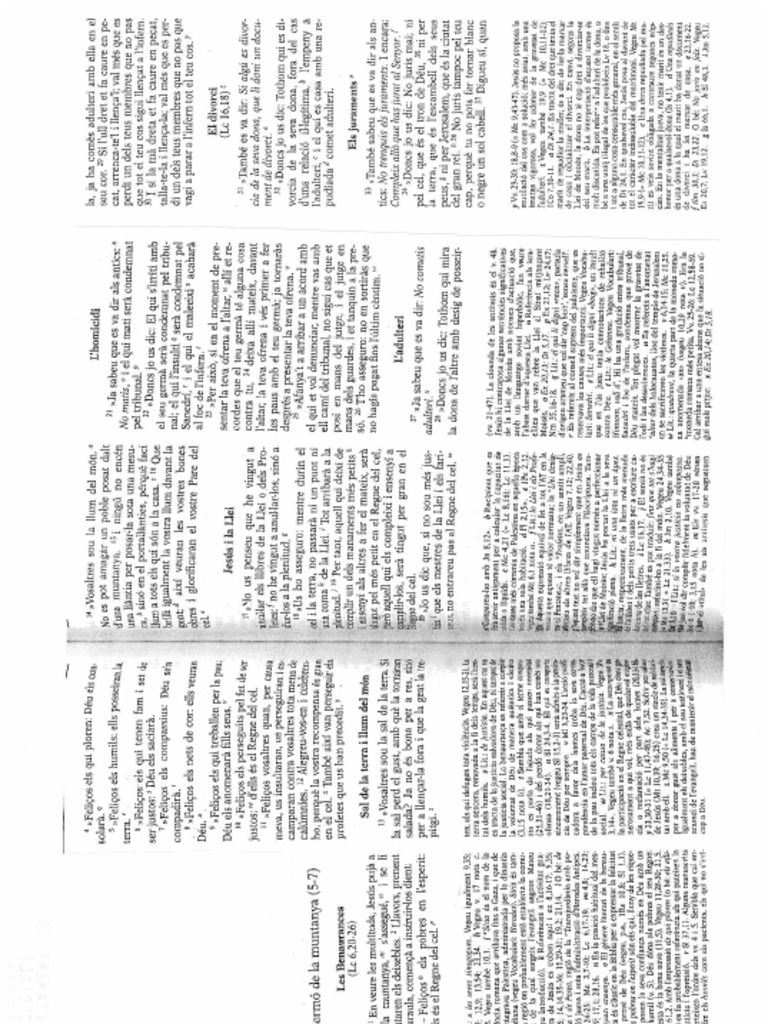 Tema 3 - Text 1 - Sermó de La Muntaya - CRISTIANISME (Filosofia) | PDF