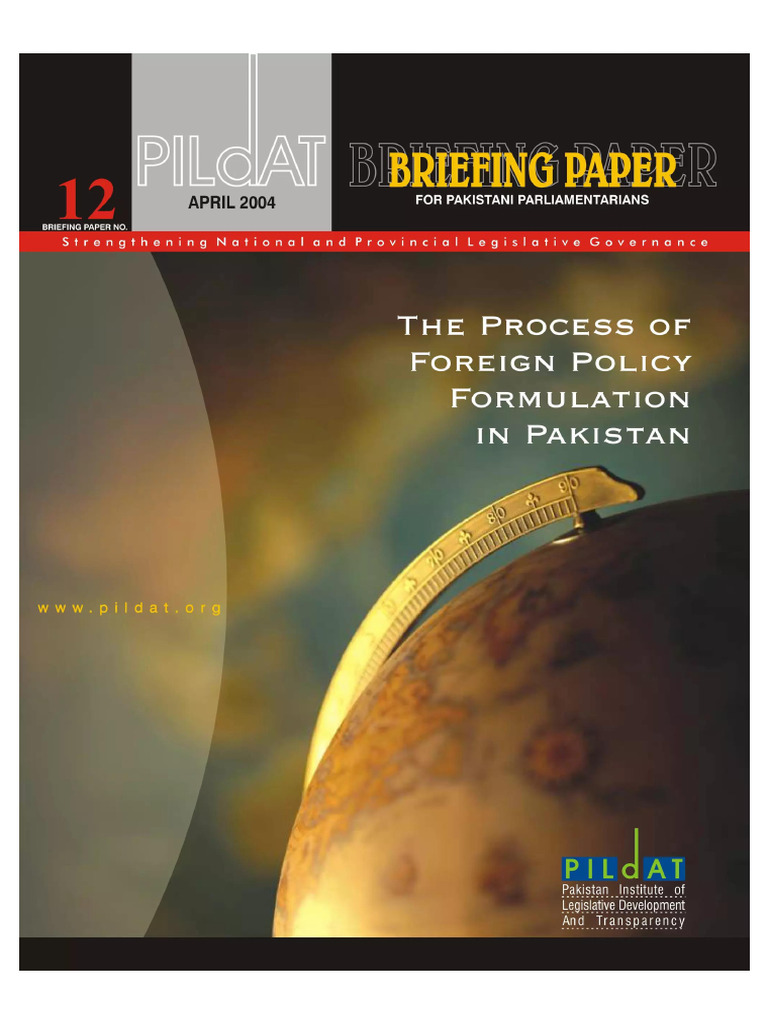 The Process of Foreign Policy Formulation of Pakistan by PIDAT | PDF