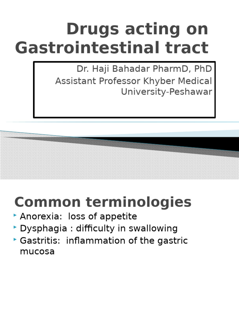 Drugs Acting on GIT | PDF | Clinical Medicine | Medical Specialties