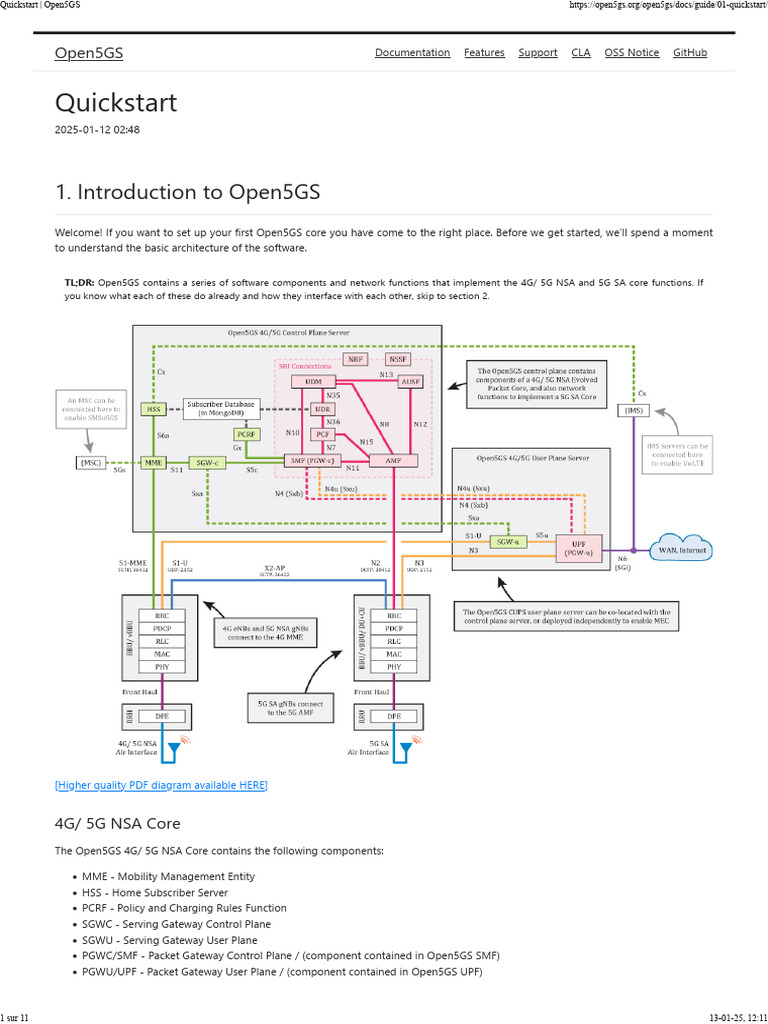 Open5GS Quickstart Guide | PDF | Computing | Computer Networking