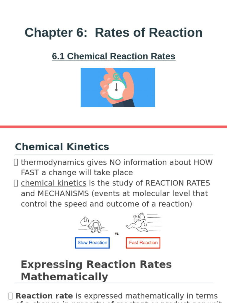 Chemical Reaction Rates Explained | PDF | Reaction Rate | Chemical Kinetics