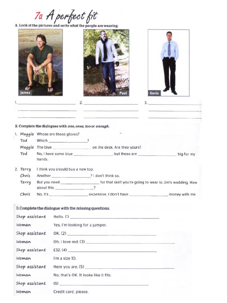 Clothes Activity | PDF