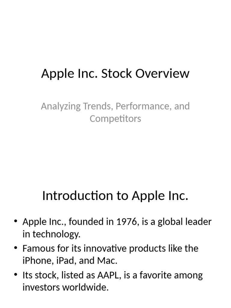 Apple Stock Overview With Trivia | PDF