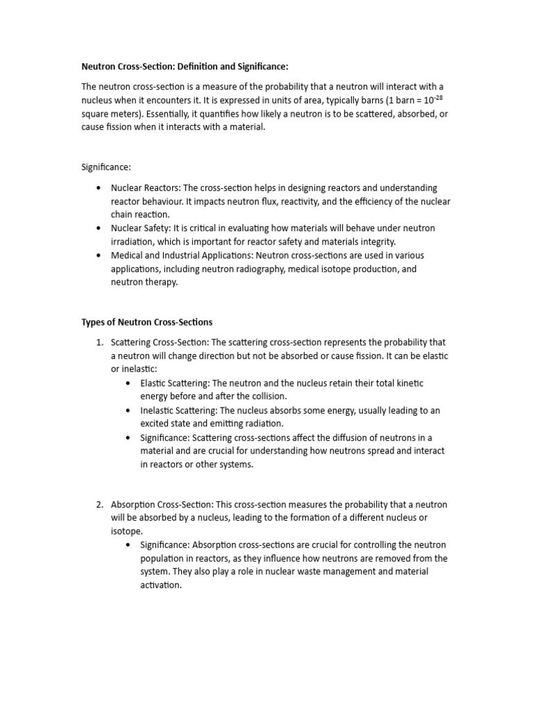 Neutron Cross Section And Reactor Criticality | PDF | Nuclear Reactor ...