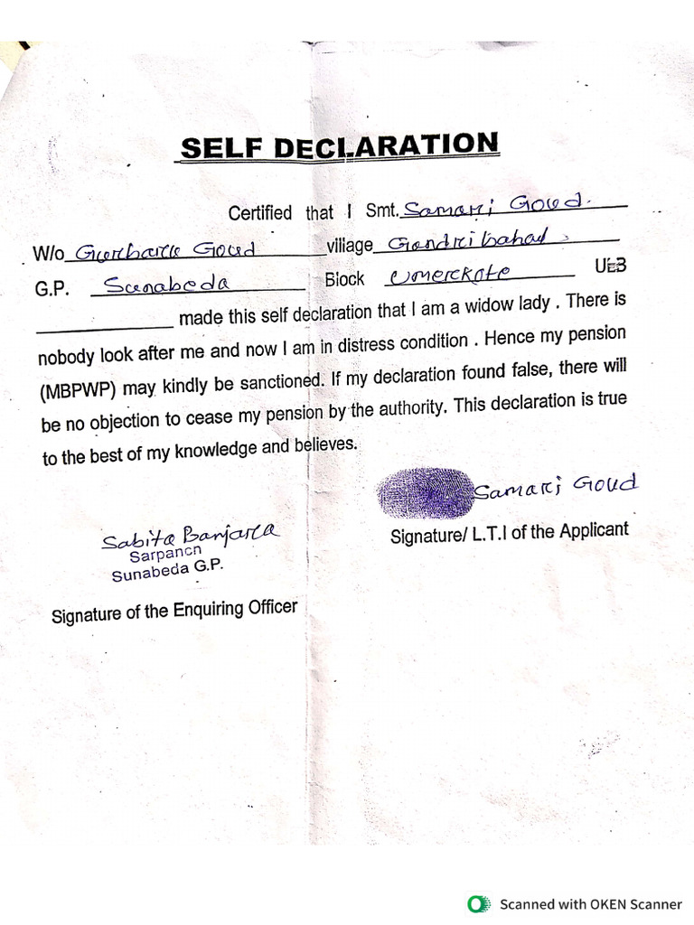 Sambari G Self | PDF