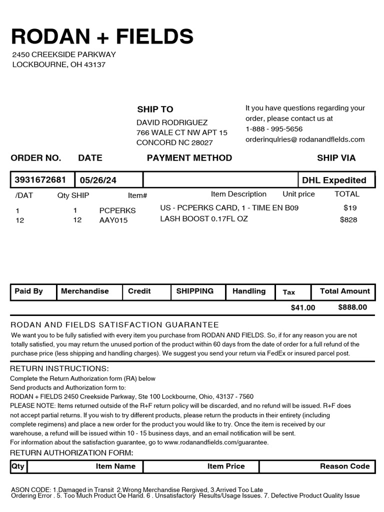 Rodan + Field | PDF | Payments