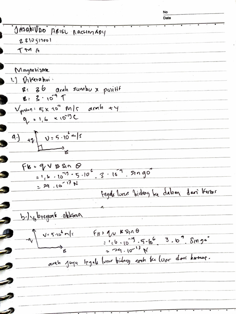 Tugas 1 Fisika 2 TM A Jasandro Ariel Rachmady | PDF