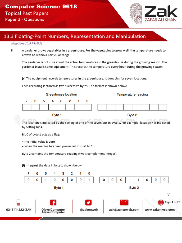13.3 Floating-Point Numbers, Representation and Manipulation | PDF | Bit | Numbers