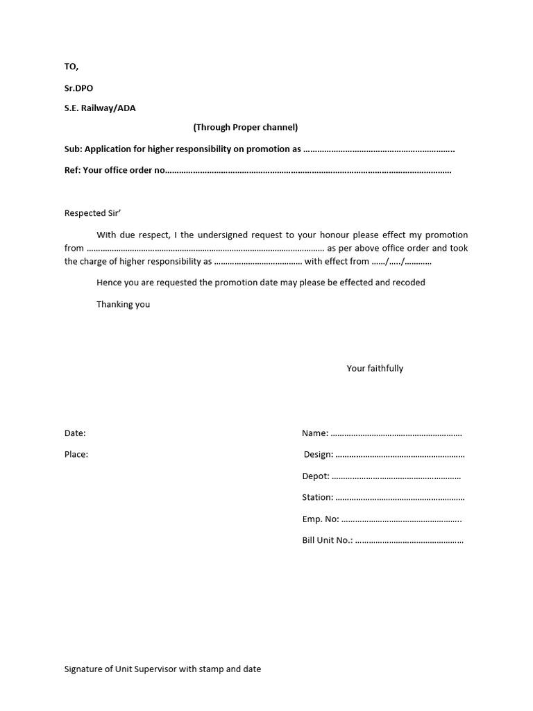 Promotion Application and Pay Fixation | PDF