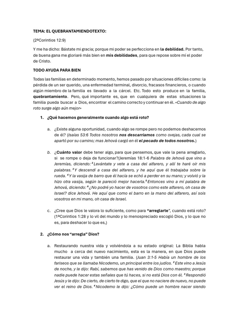 El Quebrantamiento | PDF | Jesús | Cristo (título)