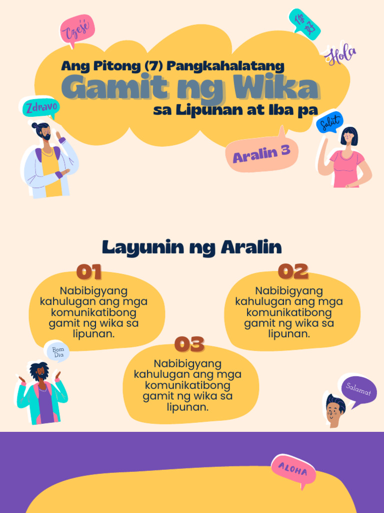 ARALIN 3 Gamit NG Wika Sa Lipunan | PDF