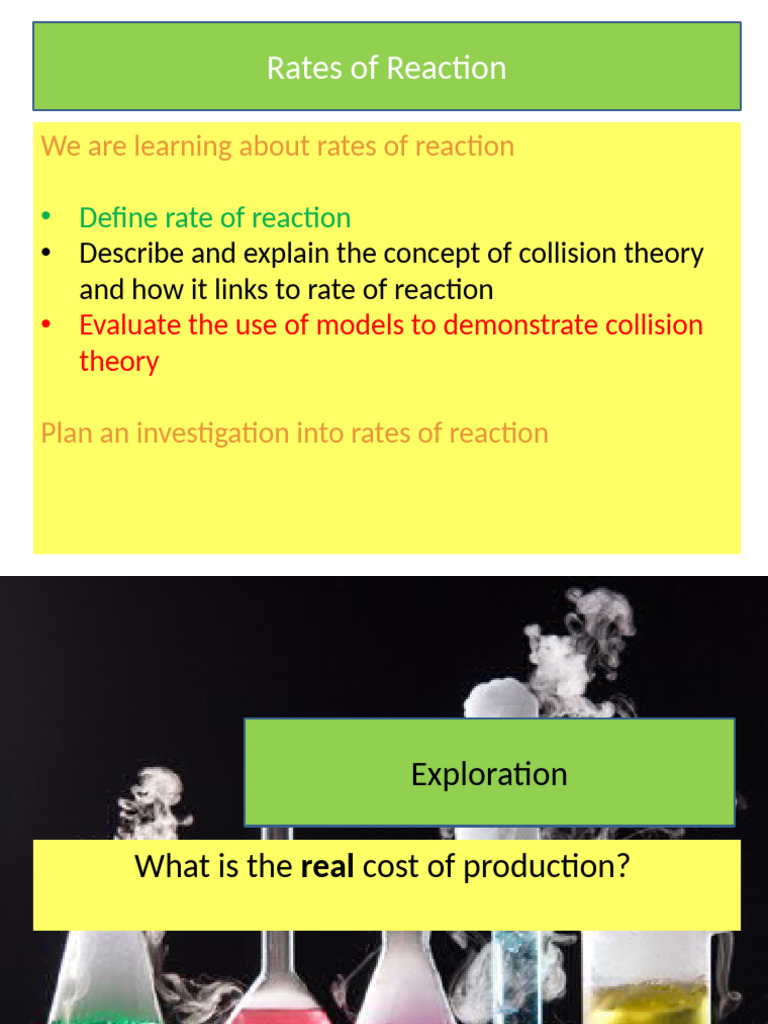 MYP Rates of Reaction L1 | PDF | Reaction Rate | Chemical Reactions