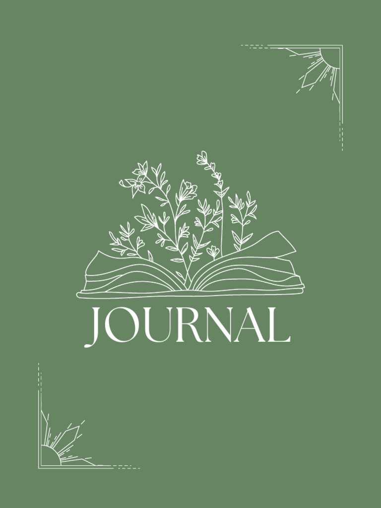 Beige Organic Line Art Abstract Journal Cover | PDF