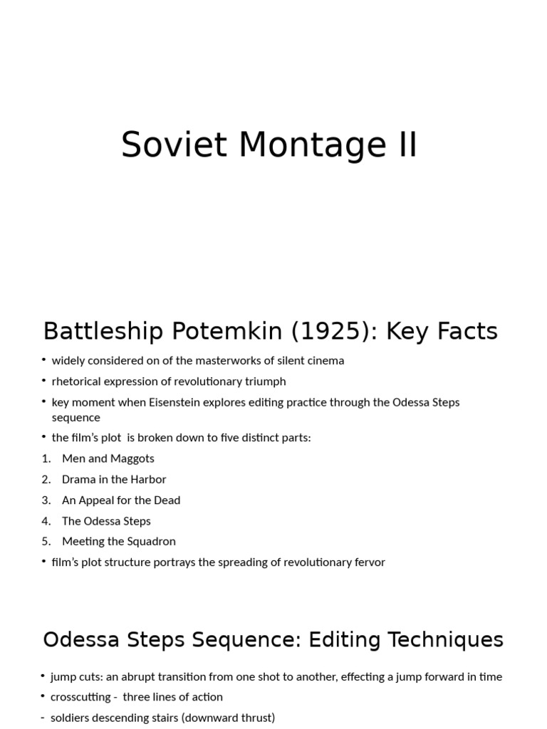 Soviet Montage II (A2 Autumn 2024) | PDF